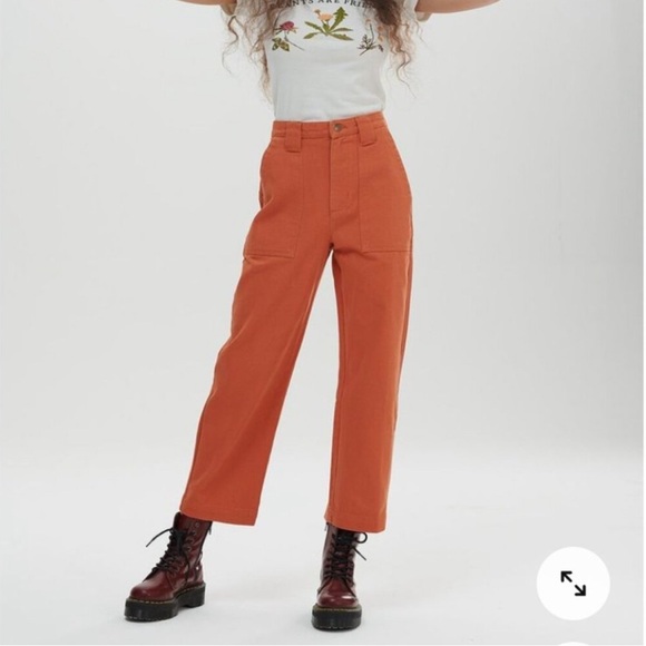 Lucy & Yak | Jeans | Lucy Yak Logan Pants Rust Orange 0 Organic Cotton ...